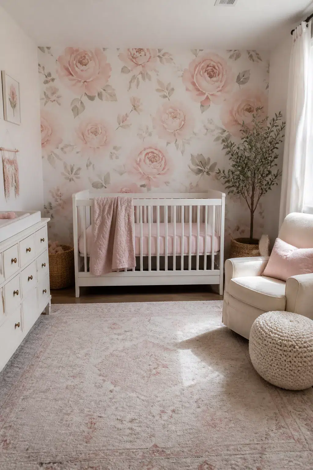 21 Baby Girl Nursery Floral Wallpapers to Inspire You