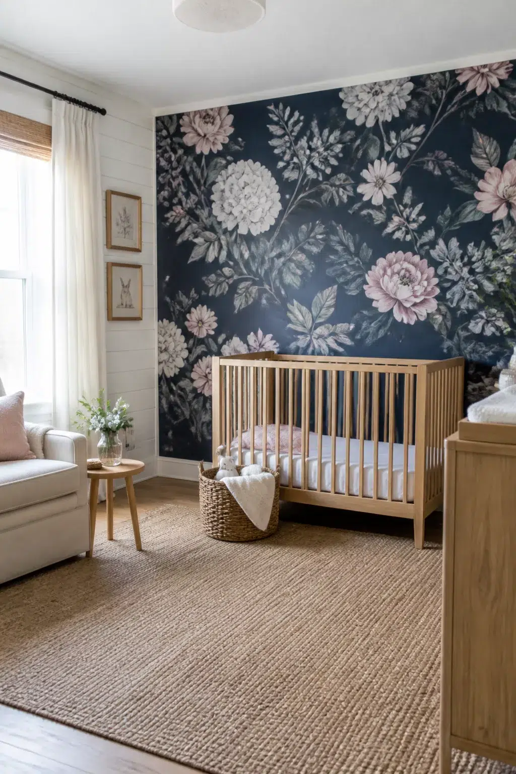 22 Blue Floral Nursery Wallpapers You'll Love